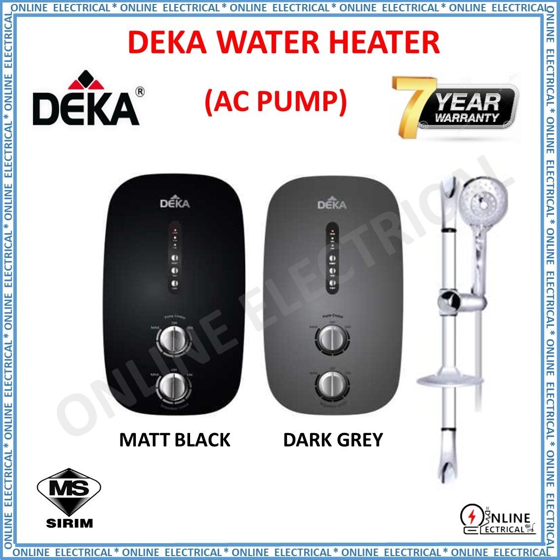 DEKA WATER HEATER WITH PUMP / RAIN SHOWER ACCESSORIES | Lazada