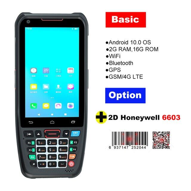 2 2022 Handheld PDA Android 10.0 Honeywell 1D 2D Barcode Scanner With ...