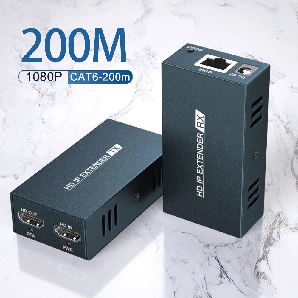 NEW 200M HDMI Over IP Network Extender 1080P HDMI Transmitter by RJ45 ...
