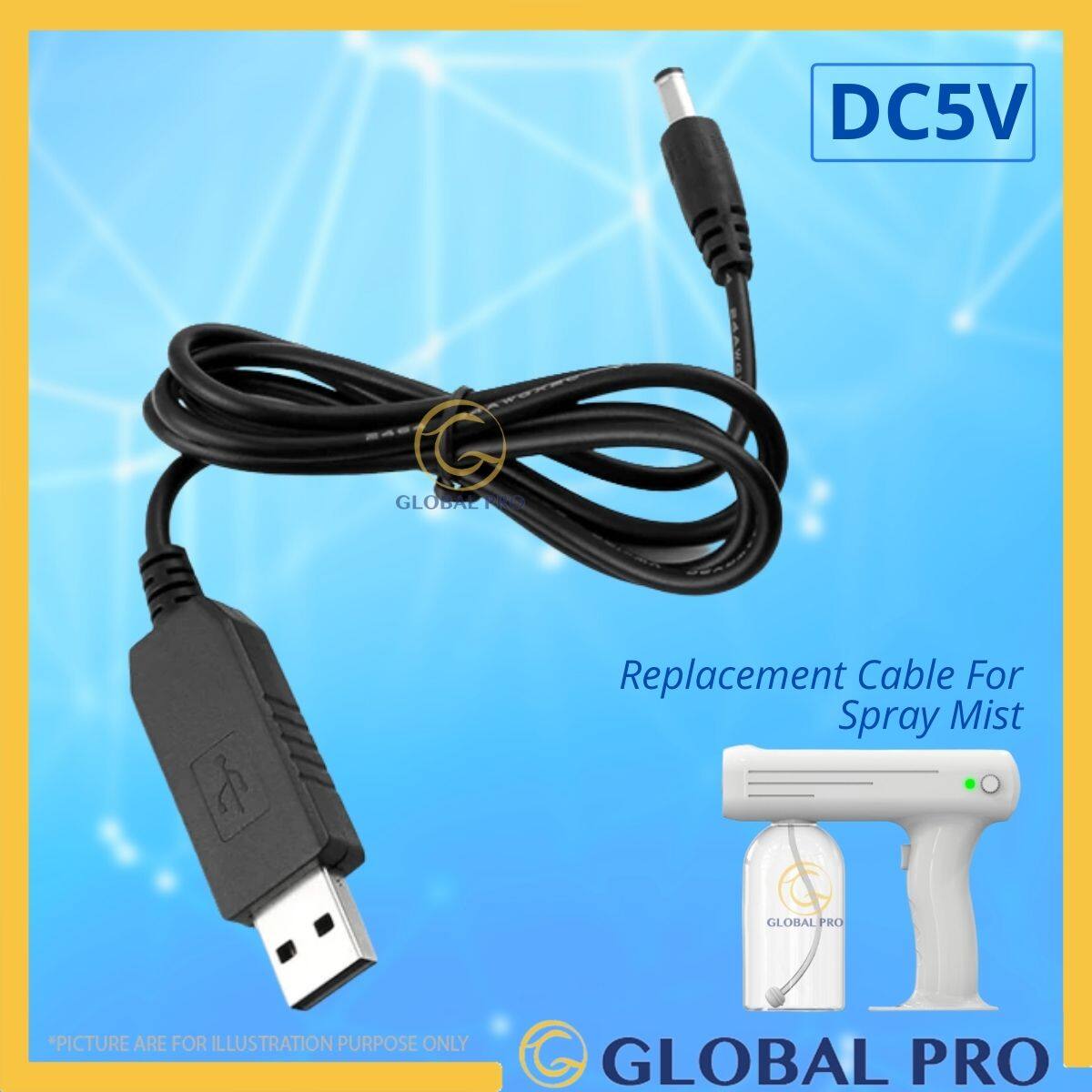 REPLACEMENT Disinfection Sprayer Nano Spray Gun USB Charging Cable DC ...