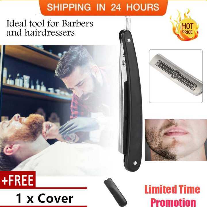 【Best Picks】[Free gift ]Stainless Steel Barber Classic Straight Blade ...