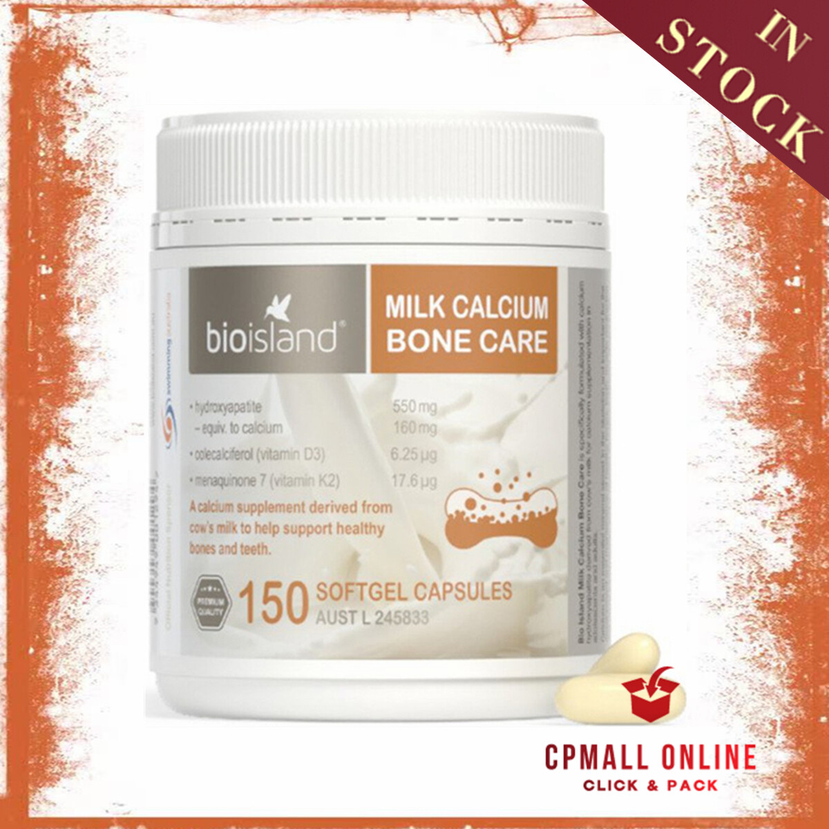 [Expiry Date: 05/2027] Bio Island Milk Calcium Bone Care 12岁以上乳钙 150 ...