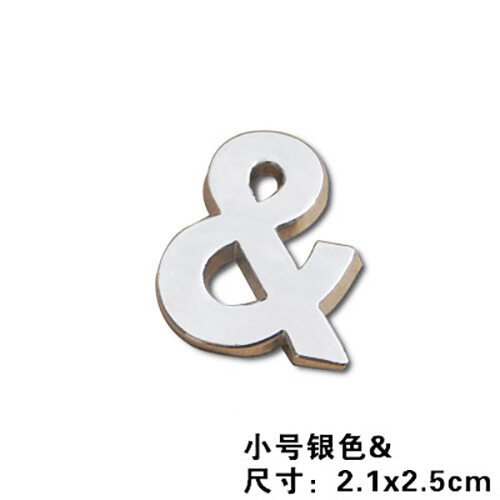 XSD 1 pc 25mm Silver Metal DIY 3D Alphabet Letter Digital Number Car ...