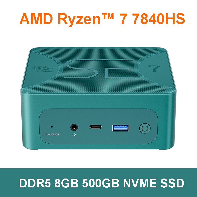 Beelink Mini PC SER7 MAX AMD Ryzen 7 7840HS Mini PC Windows 11 DDR5 ...