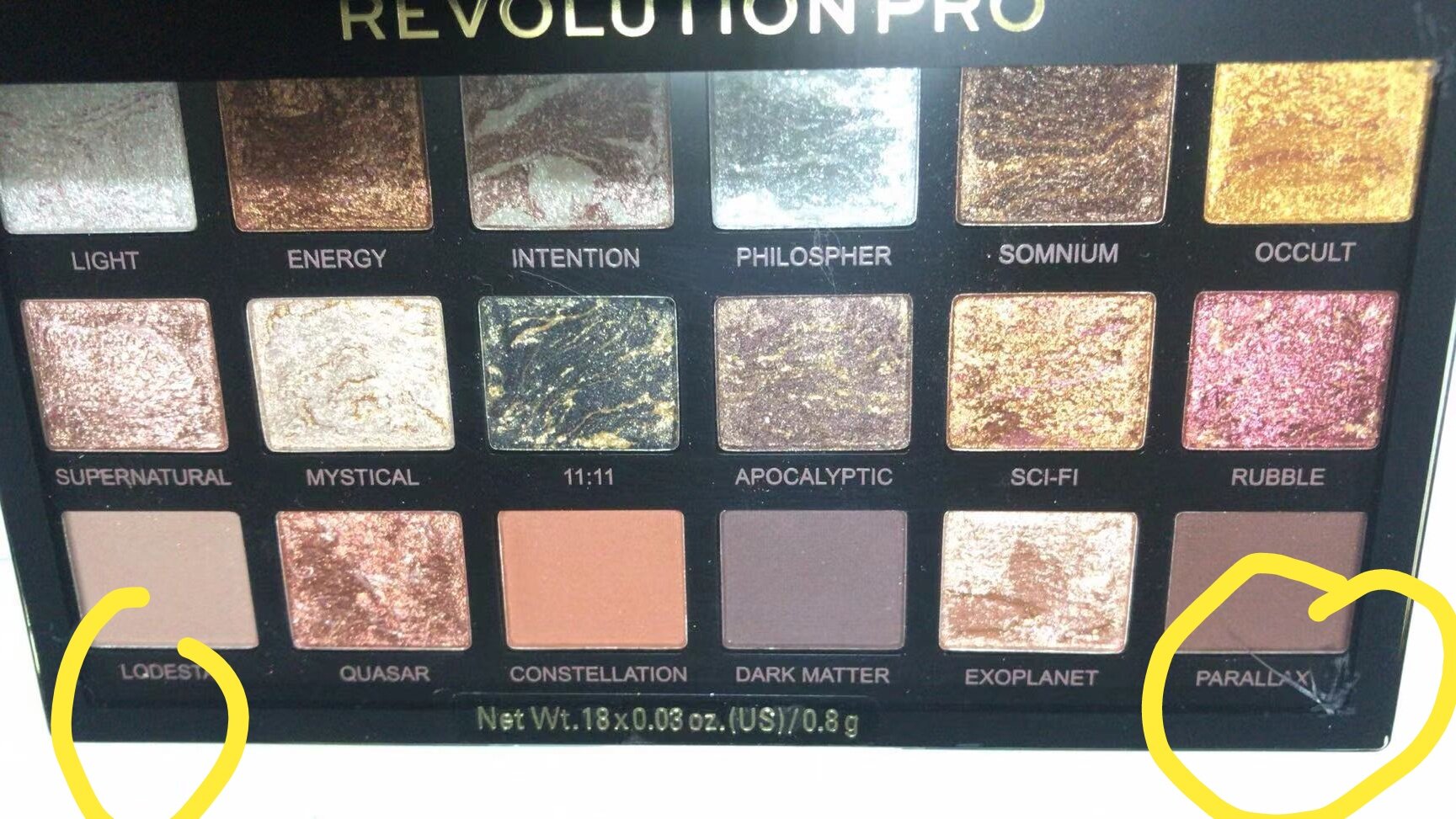 British Makeup Revolution Pro Marble 18-color Eye Shadow Disc ...