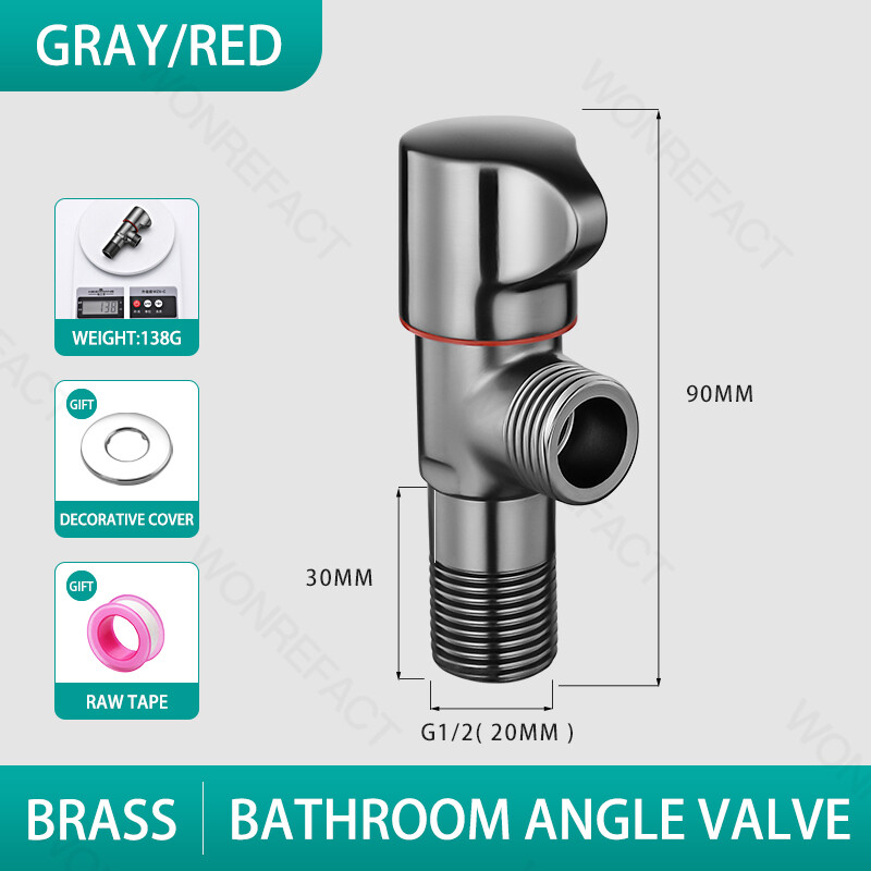 Brass Angle Valve Kitchen Bathroom Quarter Angle Valve Bathroom Faucet ...