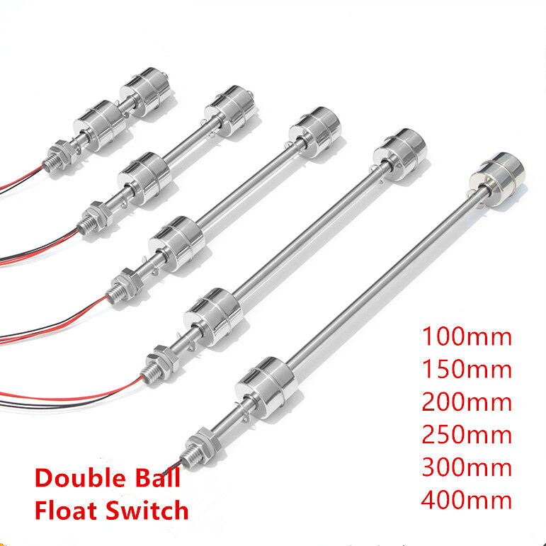 Stainless Steel Float Switch Tank Liquid Water Level Sensor Double Ball ...