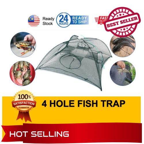 BEST SELLING [ READY STOCK MALAYSIA ] Perangkap Sangkar Ikan 4 Pintu ...