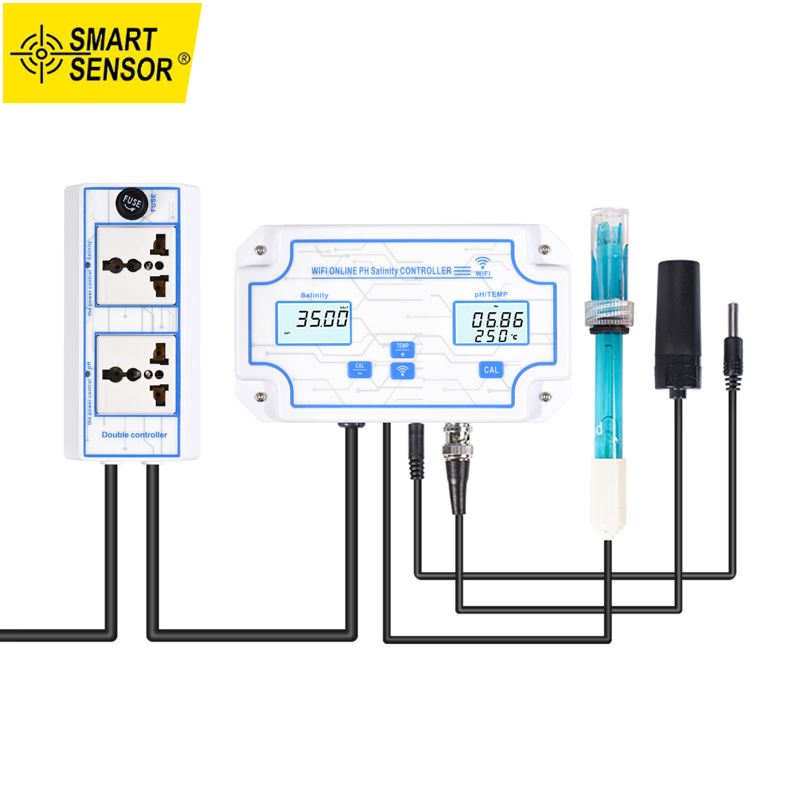 Smart Sensor 3-In-1 Ph/salinity/temp Water Quality Detector Ph/temp ...