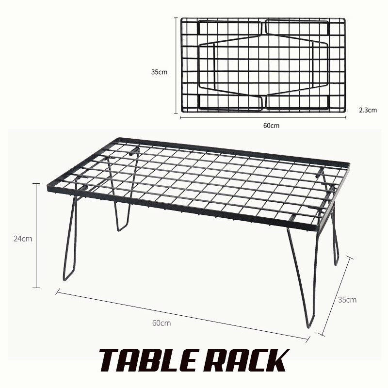 Outdoor Folding Mesh Table Bamboo Allegro Dining Table Camping Portable ...