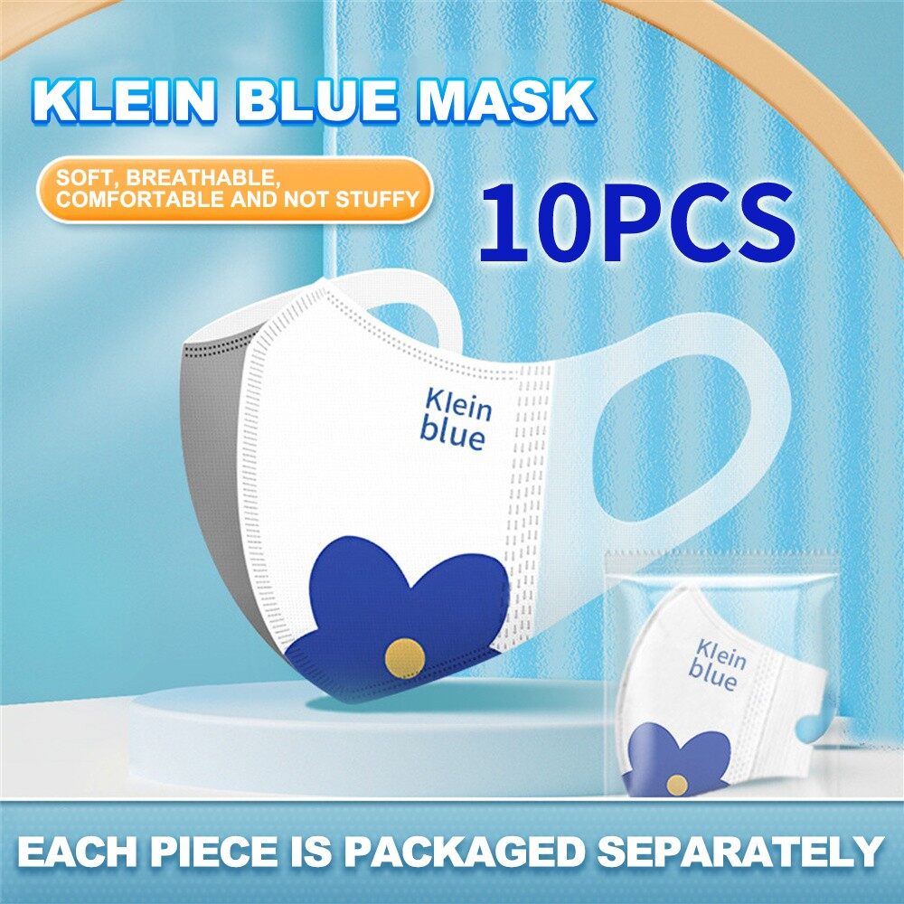 Hourser kids mask 50pcs cartoon Klein Blue mask 3 Layer Prevention 3D ...