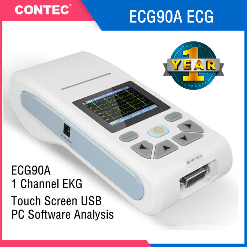 CONTEC ECG90A Electrocardiograph Color Single 1 channel EKG Machine ...