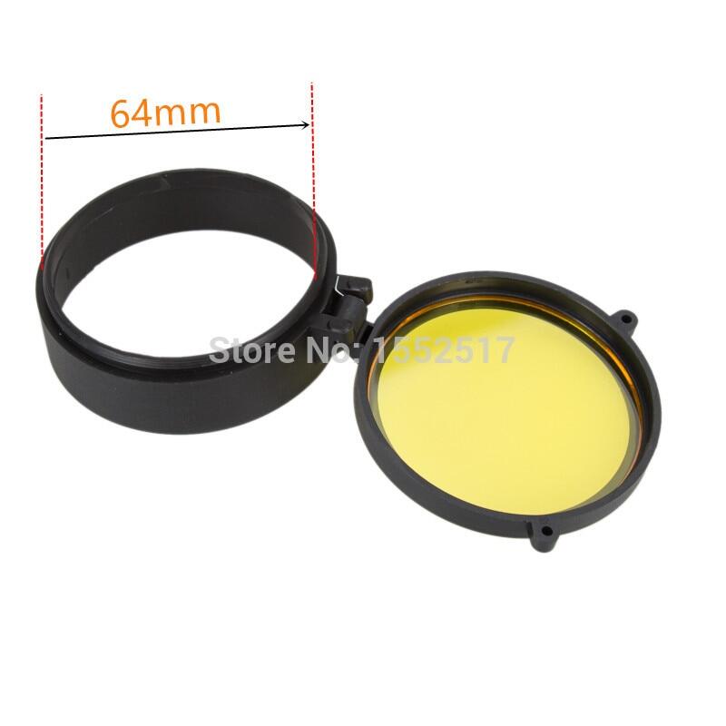 Wolf scope LENS COVER 24ขนาดเส้นผ่านศูนย์กลางภายในโปร่งใสกระจกสีเหลือง ...