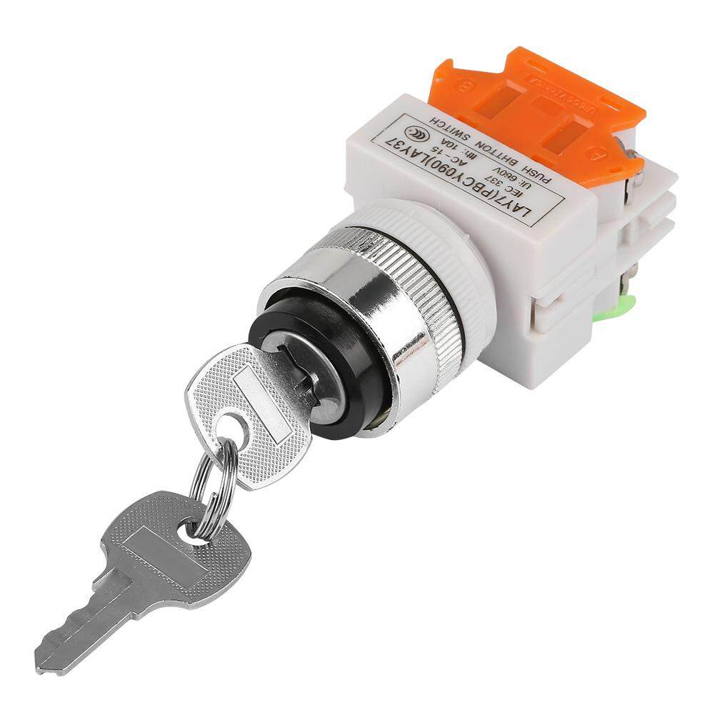 [HOT]2 Position Key Operated Rotary Switch 2 Keys 22mm Mount LAY37-11Y ...