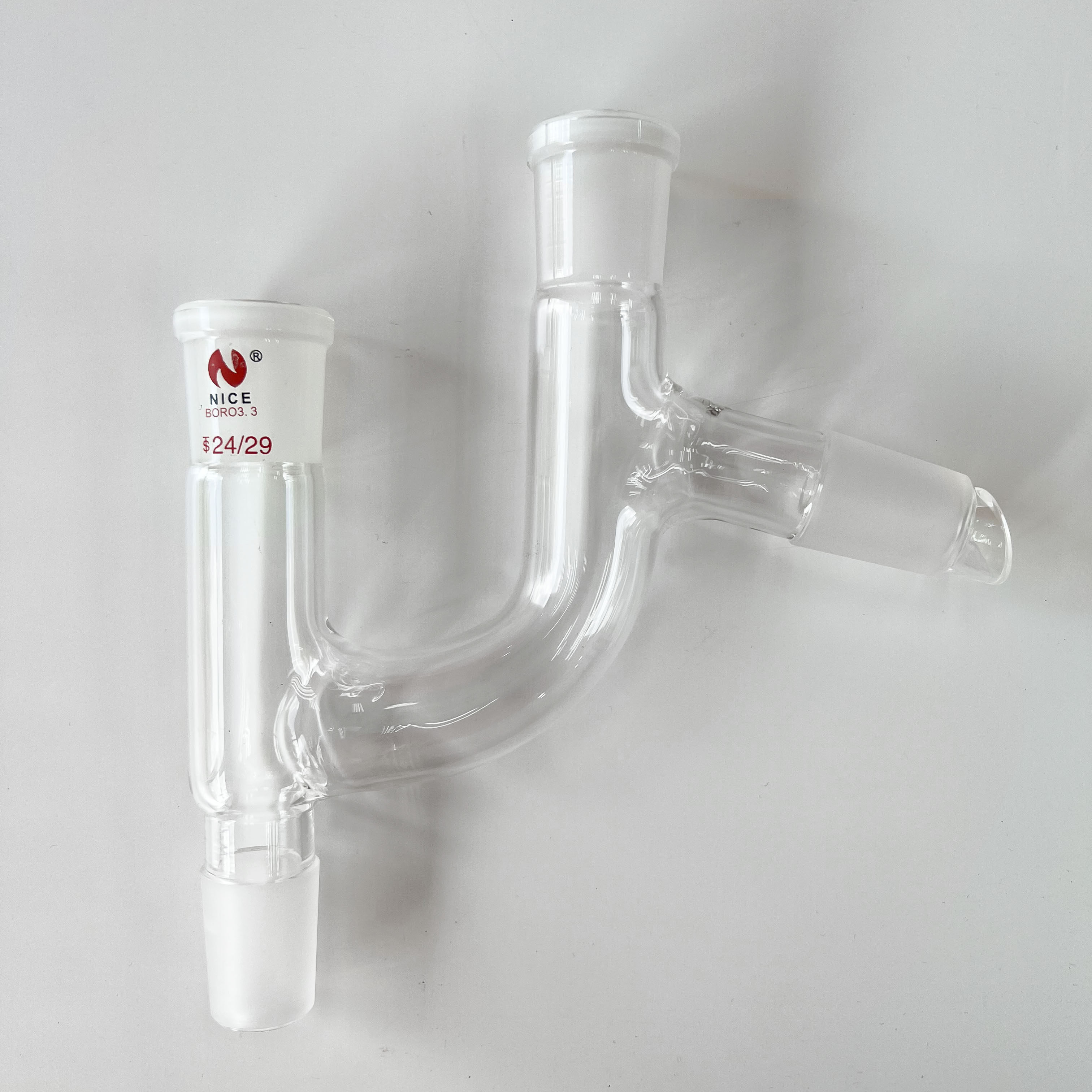 [Ready Stock] NICE® Glass Claisen Distillation Glass Adapter, 24/29, 4 ...