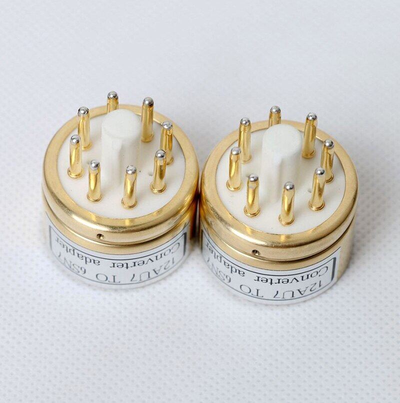 1PCS Gold Plated 12AU7 12AX7 To 6SL7 6SN7 Tube Converter Adapter Socket ...