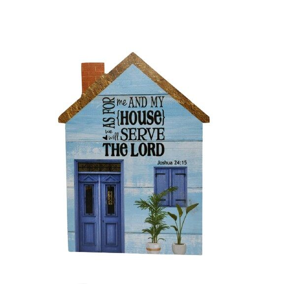 MDF House Shaped with Bible Verse 20 cm Height • Christian • MDF Wood ...
