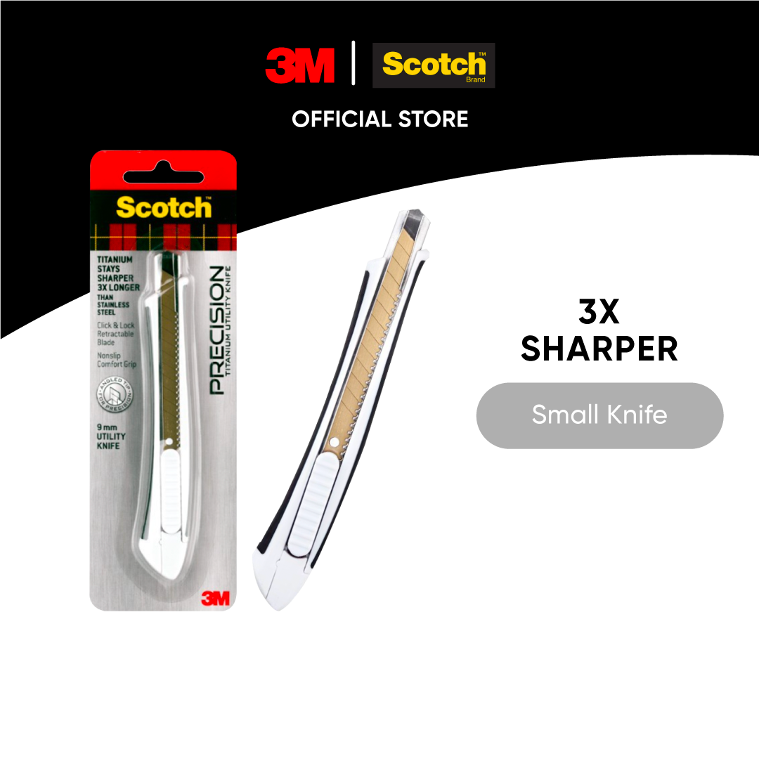 3M™ Scotch™ Precision Titanium Utility Knife, 3x Sharper, 1 pc/pack ...