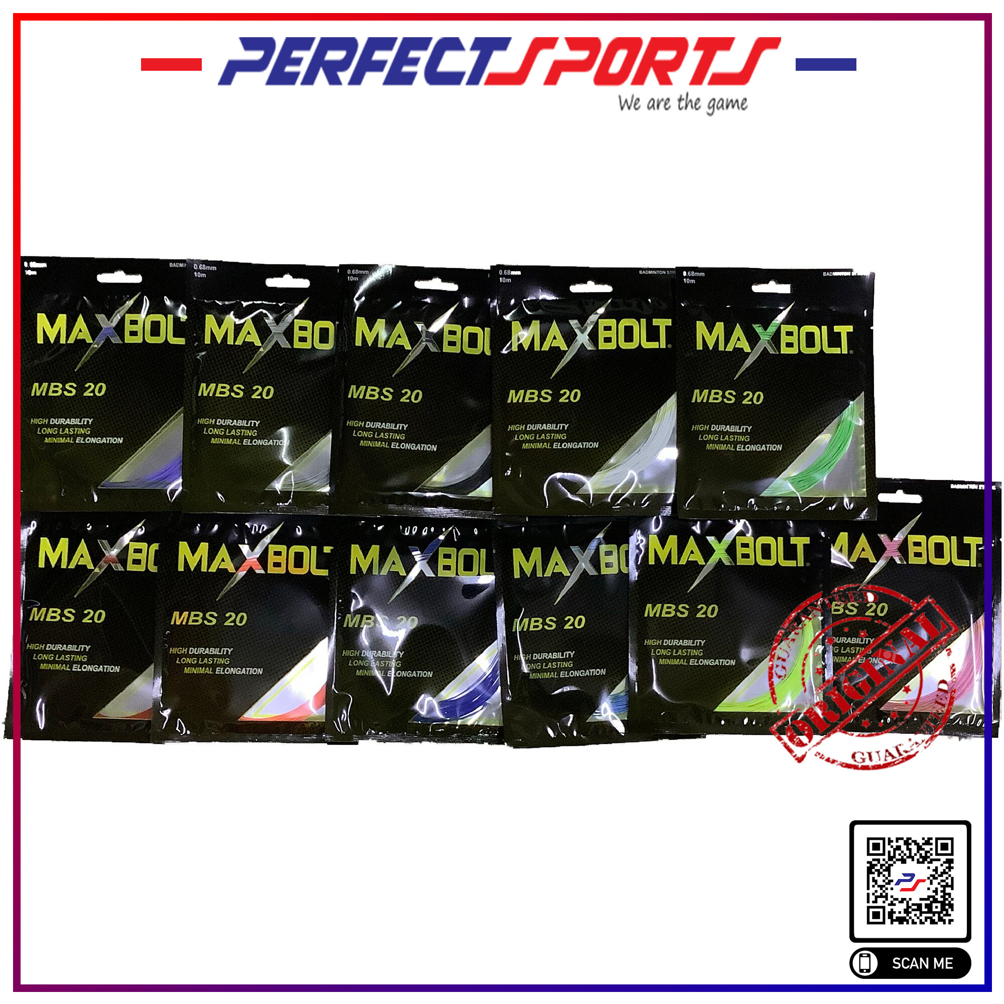 Perfect Sports - Maxbolt MBS 20 (0.68mm) - Taiwan [100% Genuine] | Lazada