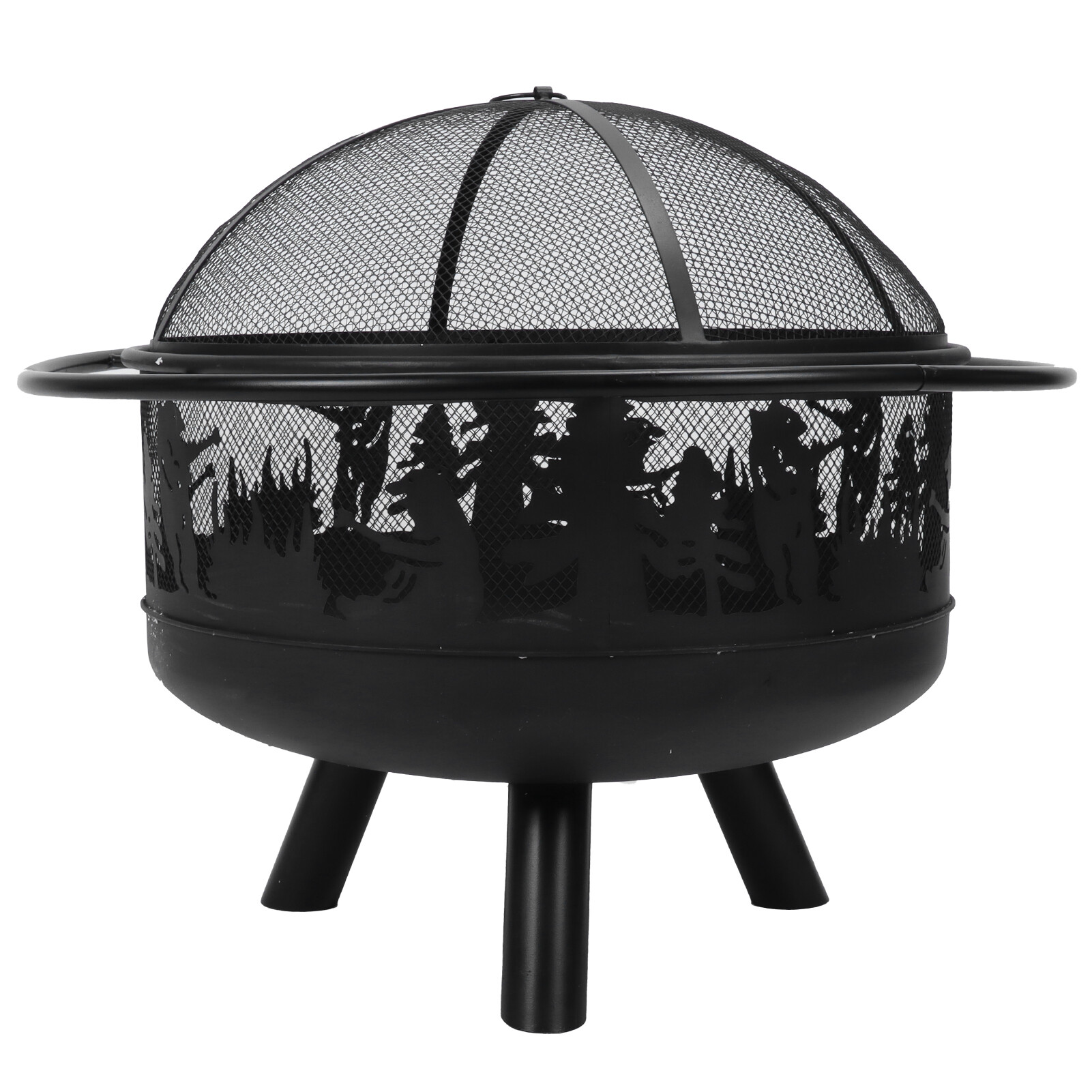 Wrought Iron Fire Pit Animal Patterns เตาผิงเผาไม้สำหรับลานกลางแจ้งลาน ...