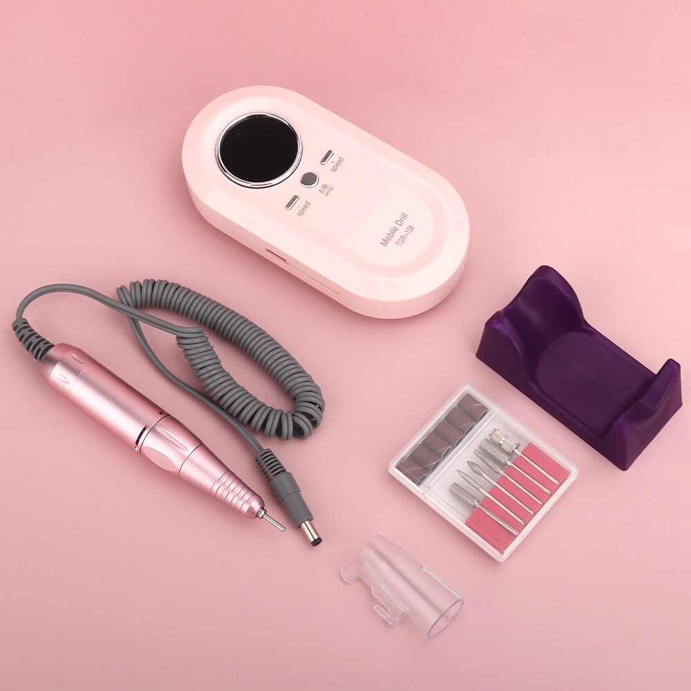 Portable Rechargeable Manicure Drill Machine 20W 30000rpm Manicure ...