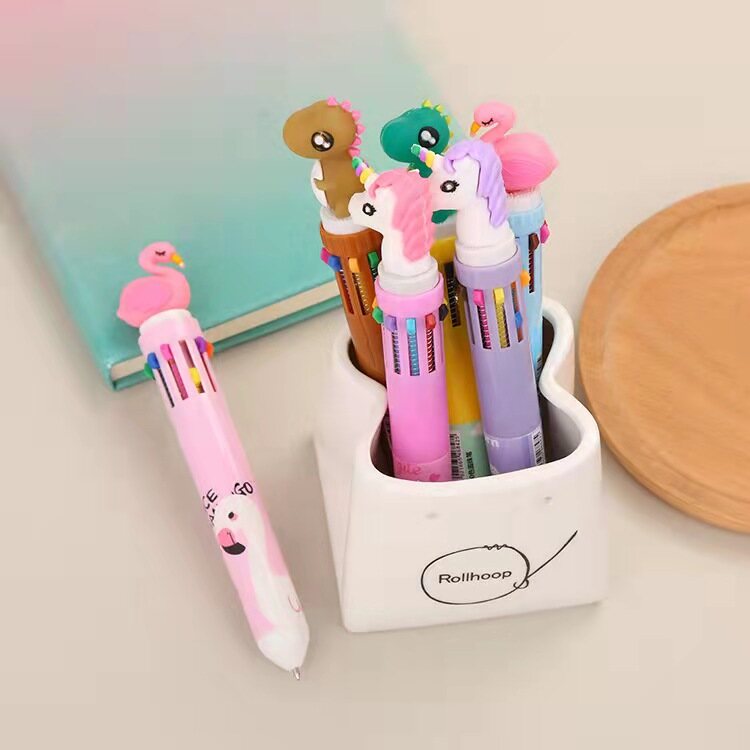 [ Ready Stock ] 10in1 Multicolour Ballpoint Pen 10 color Retractable ...