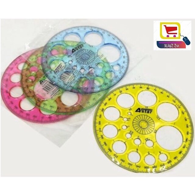 Astar 360 Degree Rounded Ruler with Hole / 360’ Protractor | Lazada