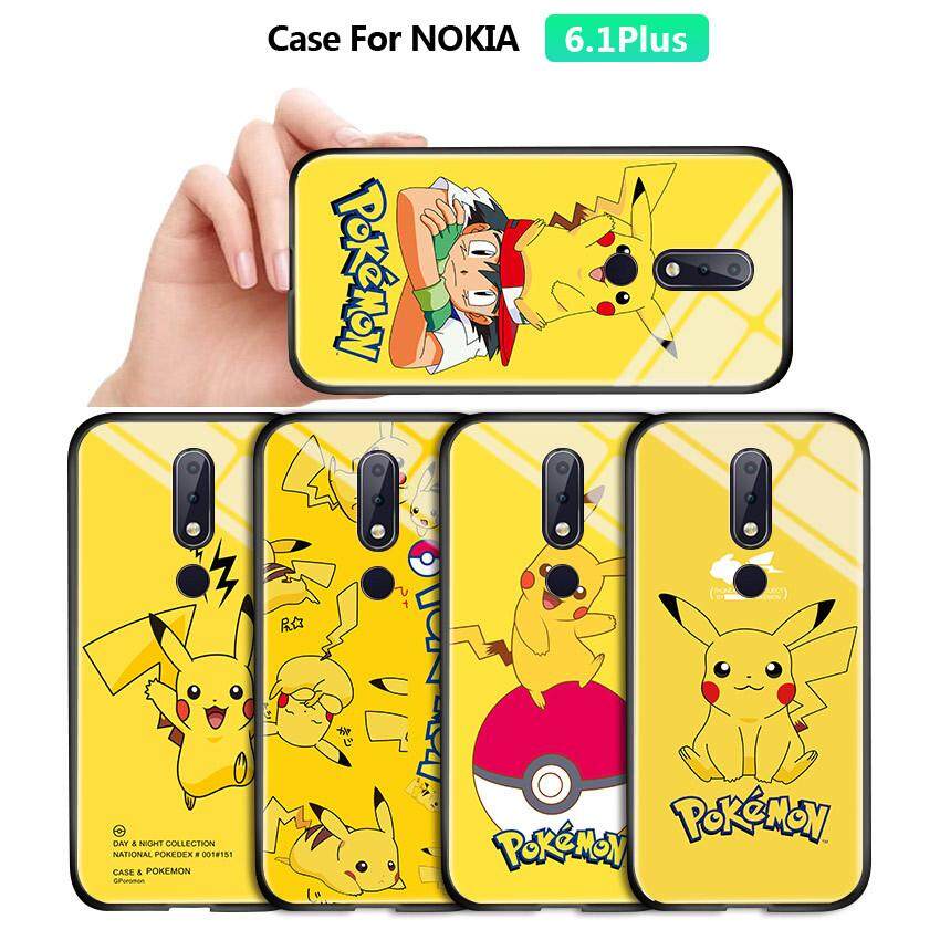 เคสมือถือเคสโทรศัพท์เคส Nokia 6.1 PLUS X6 คลาสสิกการ์ตูน Pikachu โปเกมอ ...