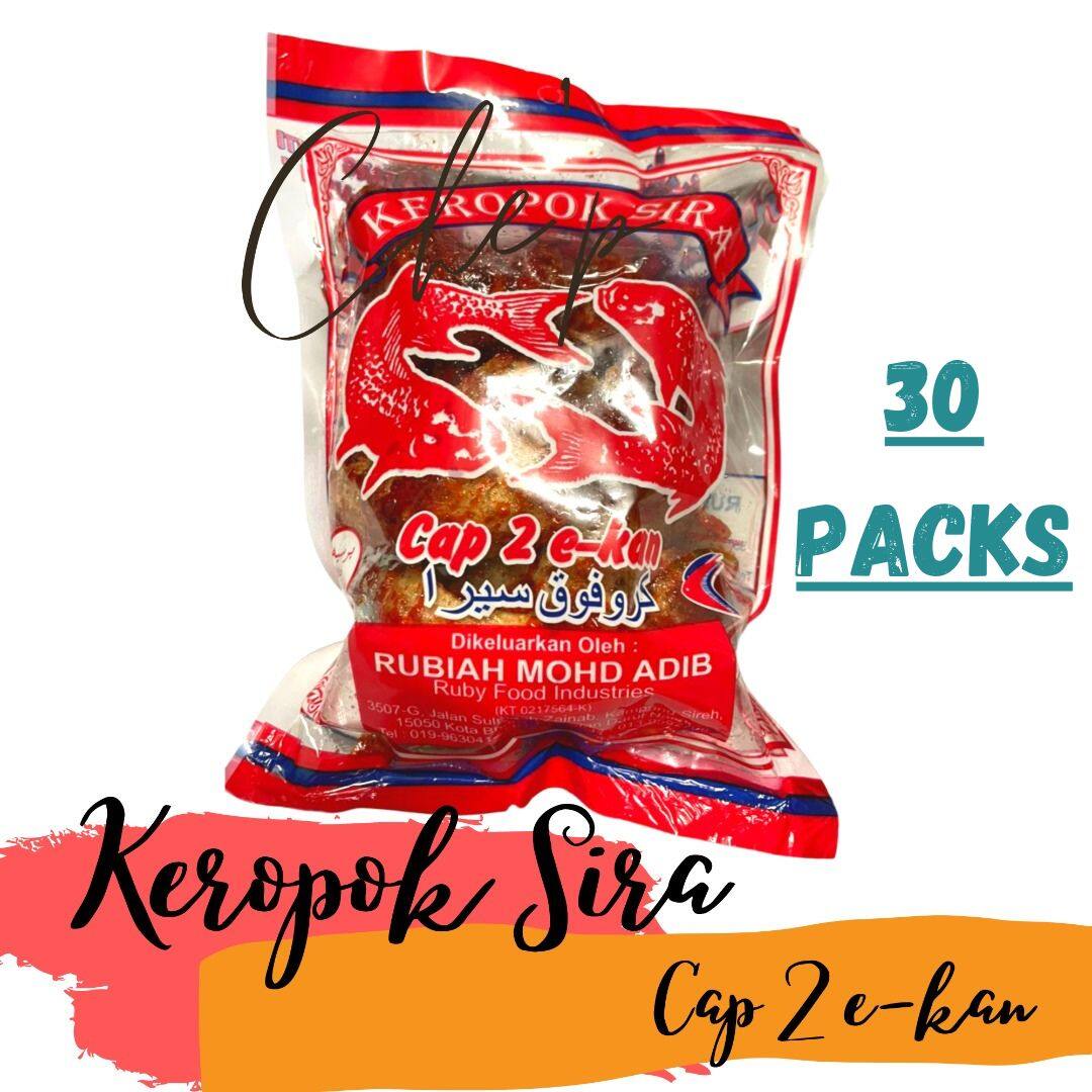 KEROPOK SIRA CAP 2-E-KAN 80 gram | FISH CRACKER 30 PACK { SWEET & SPICY ...