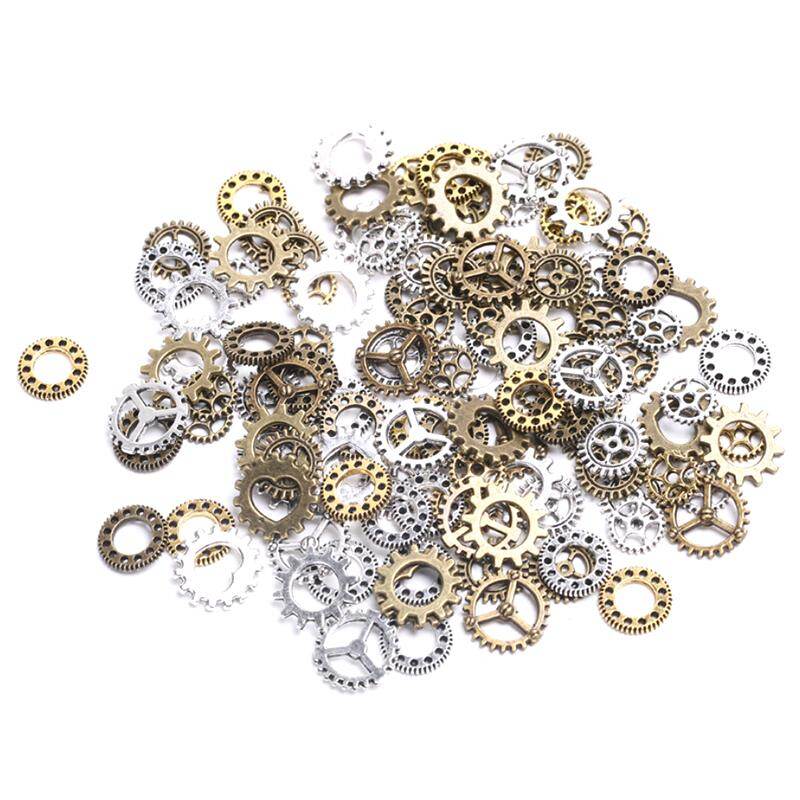 FG 100Pcs Antique Steampunk Mini Wheel Gear Charms Pendant DIY Jewelry ...