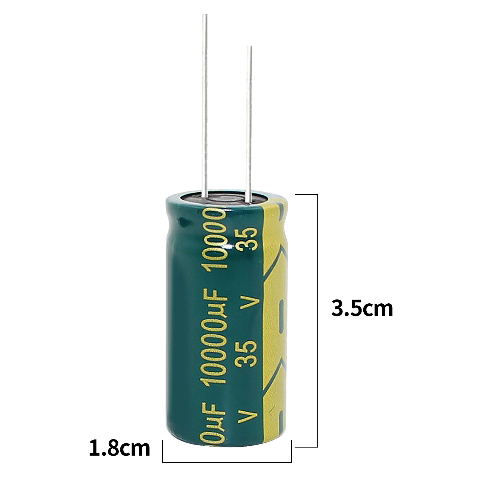ตัวเก็บประจุชนิดอลูมิเนียมอิเล็กโต5,5ชิ้น35V 10000UF 18*35มม. ความถี่ ...