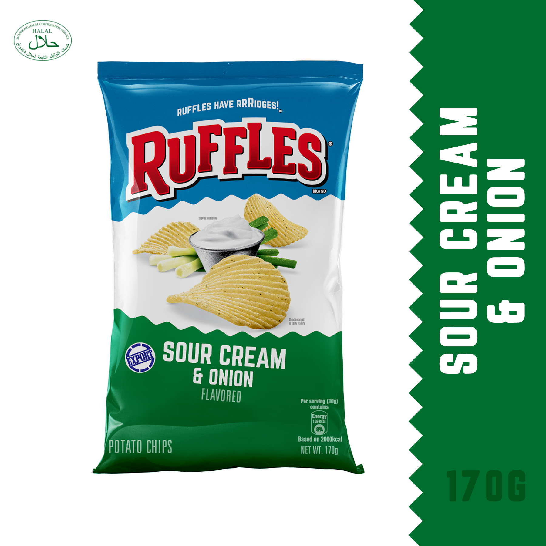 Ruffles Sour Cream & Onion 170g | Lazada