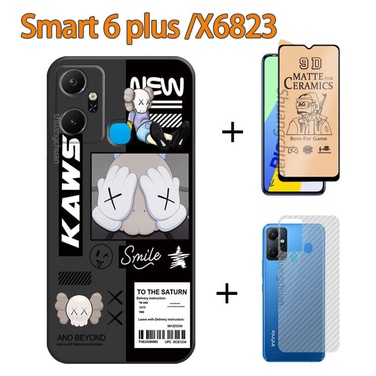 Infinix Smart 6 Plus X6823เซรามิคฟิล์มนุ่ม + ฟิล์มด้านหลังสมาร์ท5สมาร์ท ...