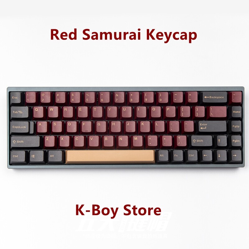 【Keycap Only】135 Keys Red Samurai keycaps OEM Profile Double Shot ...