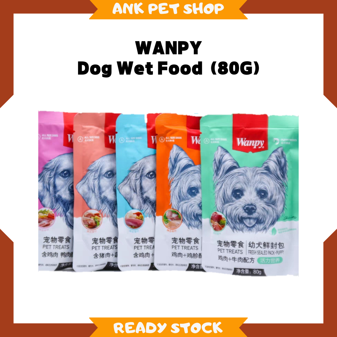 Wanpy Dog Food Dog Wet Food Pet Food 狗零食 狗湿粮罐头拌饭80g 狗罐头 顽皮犬用狗狗鲜封包 | Lazada