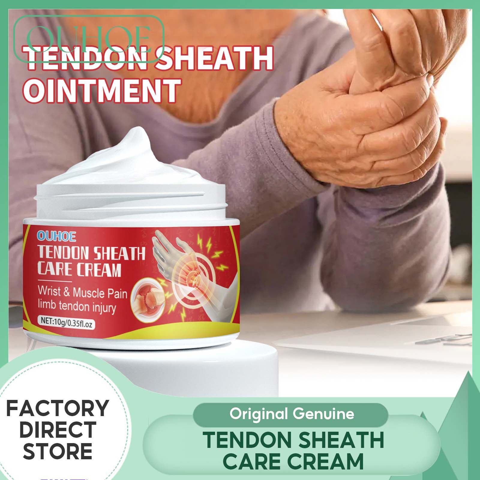 Ouhoe Tendon Sheath Care Cream Wrist Pain Muscle Pain Numbness Of Limbs ...