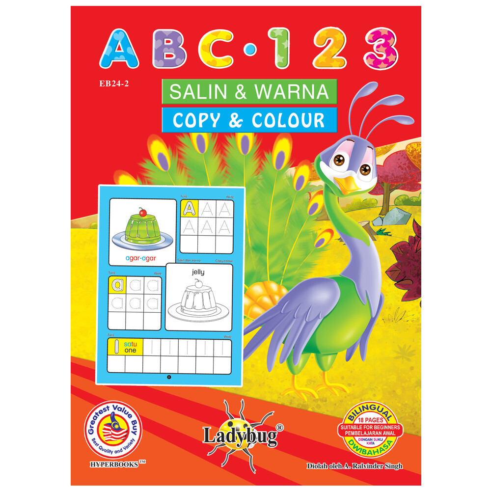 Salin Dan Warna Abc & 123 Copy Colouring Book EB24 - 2 | Lazada