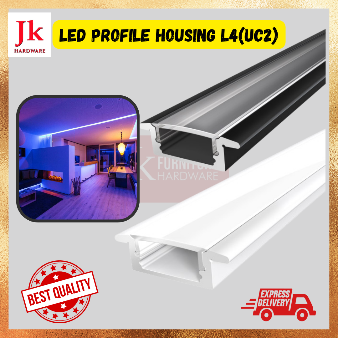 (1M/1.5M) LED Strip Light Aluminium Casing Profile Track Housing Aluminium U channel LED Profile ...