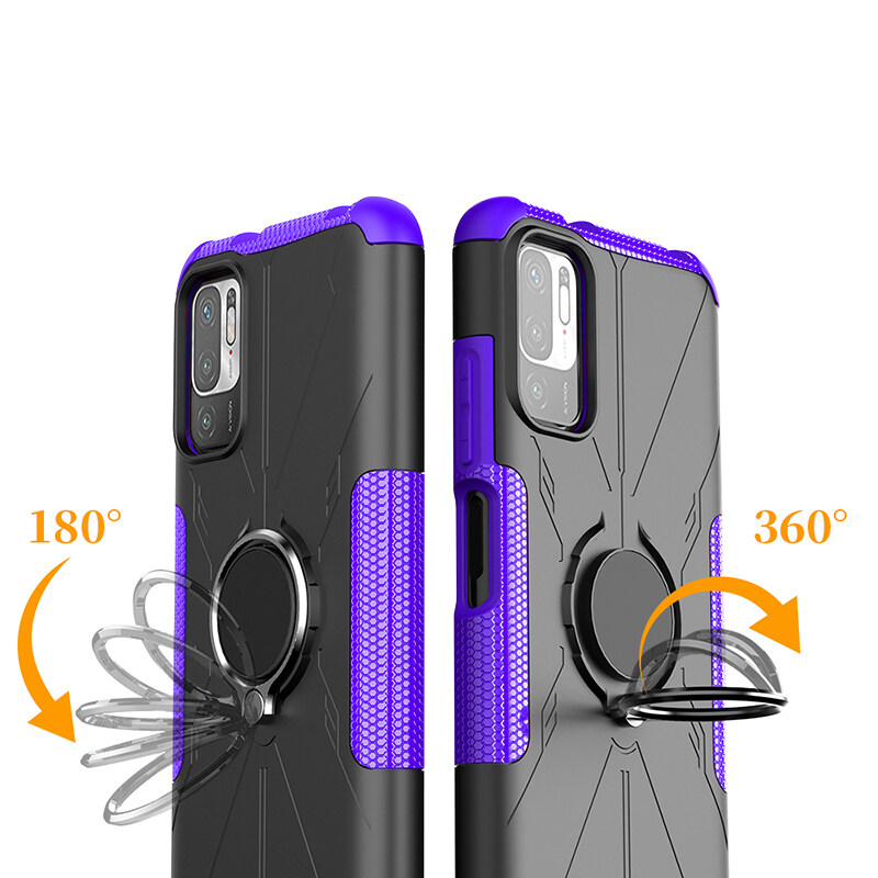 For Xiaomi Redmi Note 10 5G Hard Case Magnetic Ring Stand Hybrid Back ...