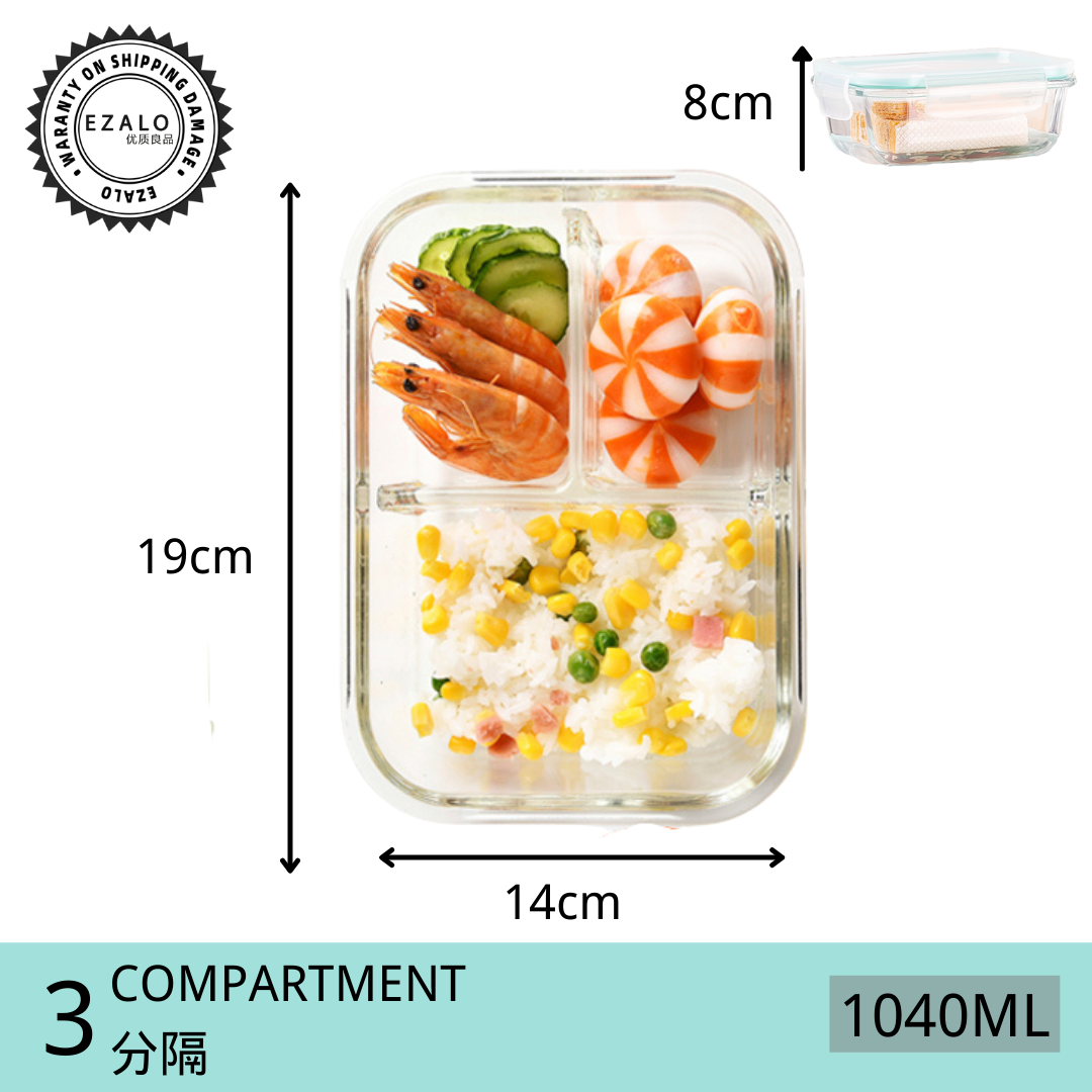 Heat Resistance Borosilicate Glass Microwave-able Airtight Rectangle ...