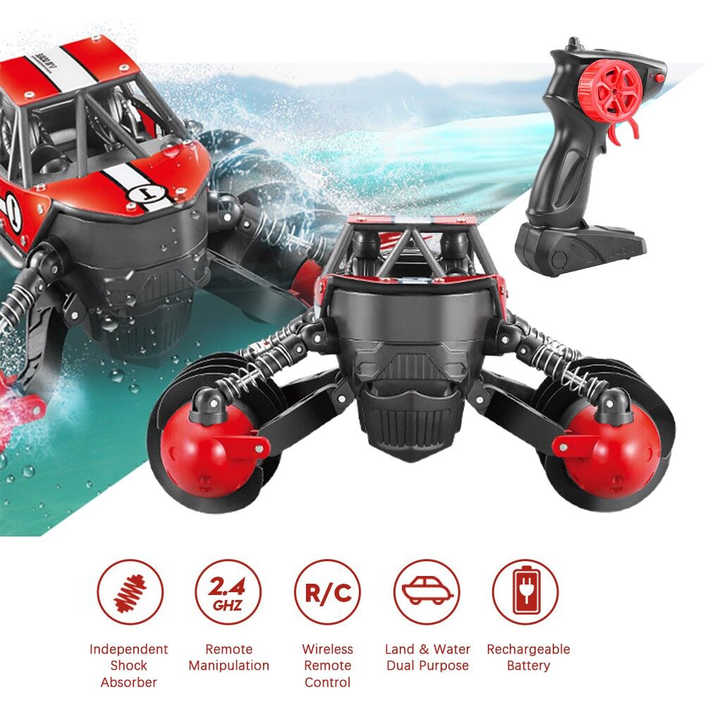 Ready Stock RC remote control Large size stunt climbing car amphibious ...