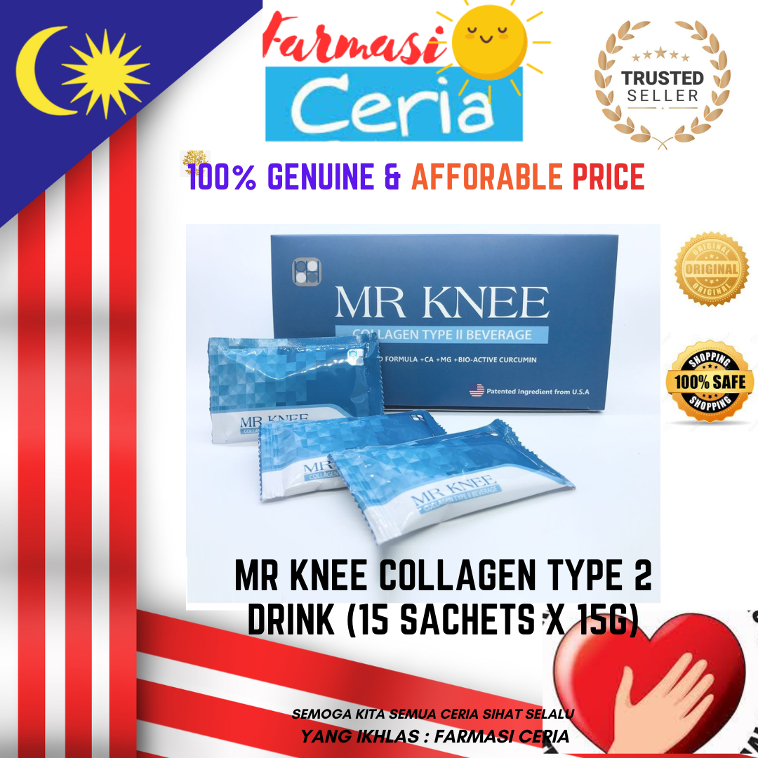 MR KNEE Collagen Type 2 Drink (15 sachets x 15g) #Jointpain | Lazada