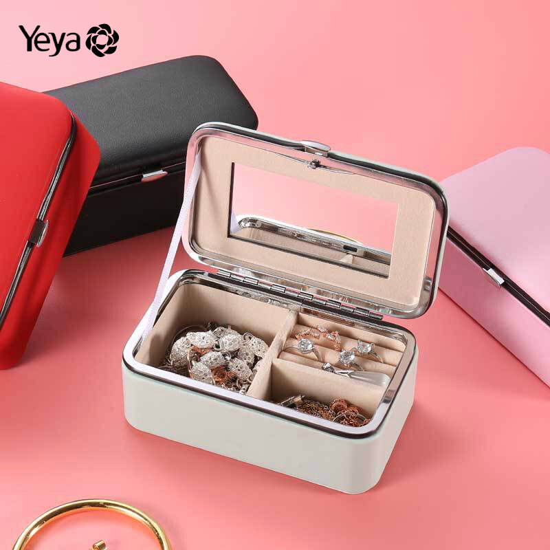 YEYA กล่องเครื่องประดับหนัง PU กล่องเครื่องประดับเดินทางกล่อง ...