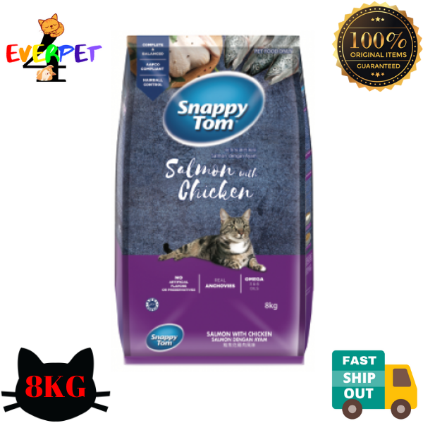 SNAPPY TOM Salmon with Chicken 8KG Dry Cat Food | Lazada