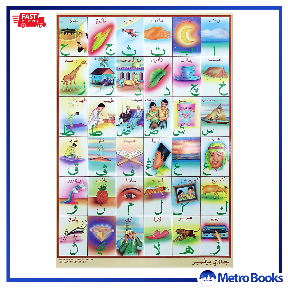 Poster Belajar Jawi Bergambar 1 (Poster Kanak-Kanak Jawi Bergambar ...