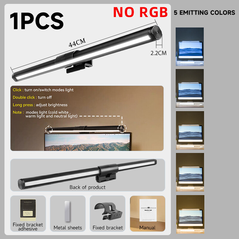 CANMEIJIA Monitor Light Bar Dimmable USB Table Lights Tube 5W 44CM Led ...