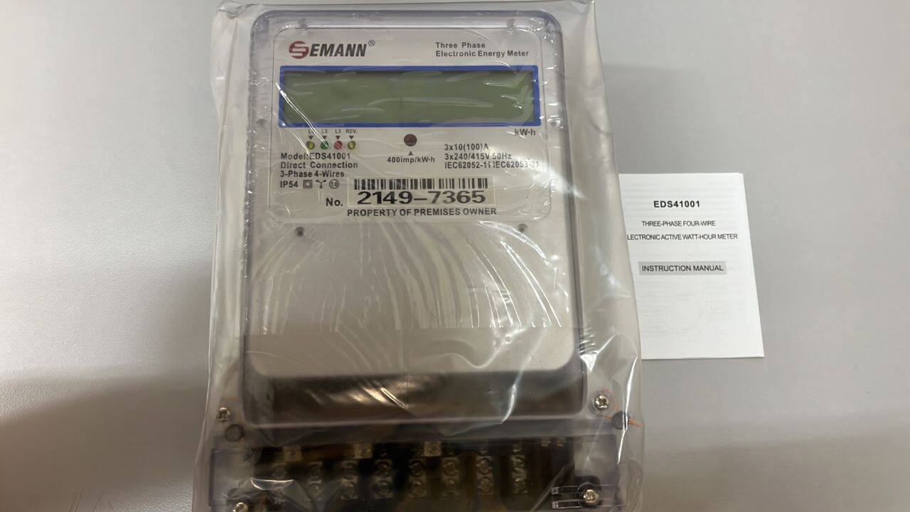 Emann 10 / 100A 415V Digital KWH Meter EDS41001 & Emann 5 / 60A 240V Digital KWH Meter EDS2560 ...