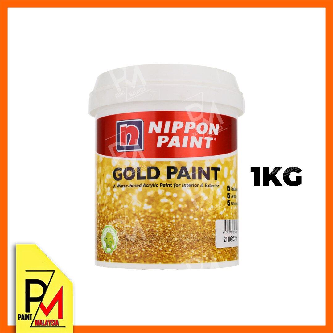 NIPPON Gold Paint 999 1KG Gold Water Base UV Protection Gold Paint Cat ...