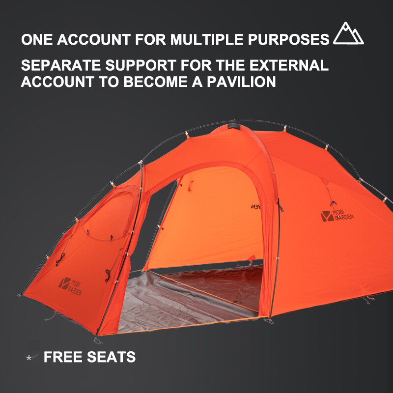 MOBIGARDEN เต็นท์กลางแจ้งแบบ3คน,น้ำหนักเบาเป็นพิเศษสำหรับกิจกรรม ...