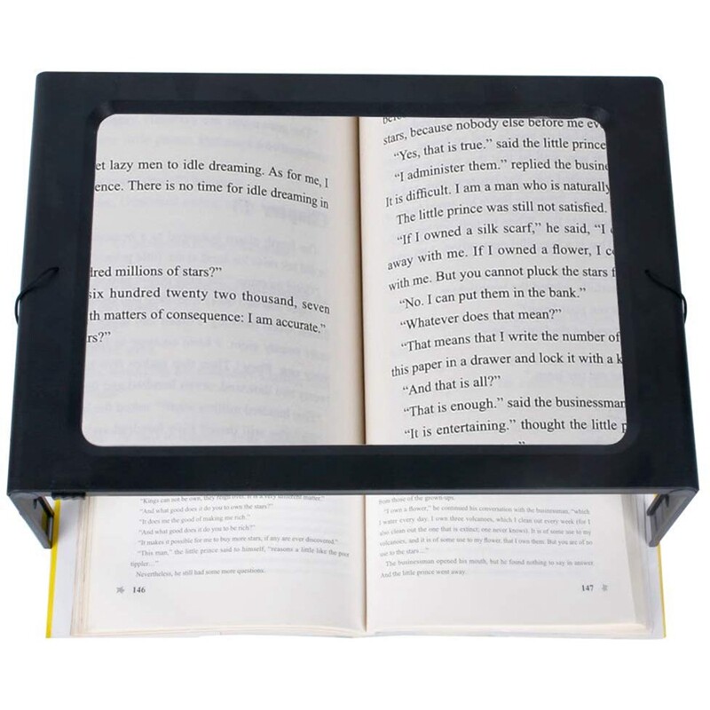 3X Full Page Magnifying Glass for Reading, Hands-Free Large Rectangular ...